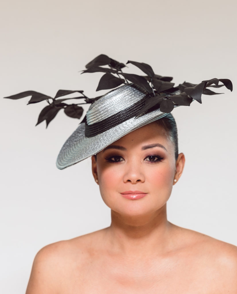 SILVER SMALL BRIM WITH BLACK LEAVES - Shapoh